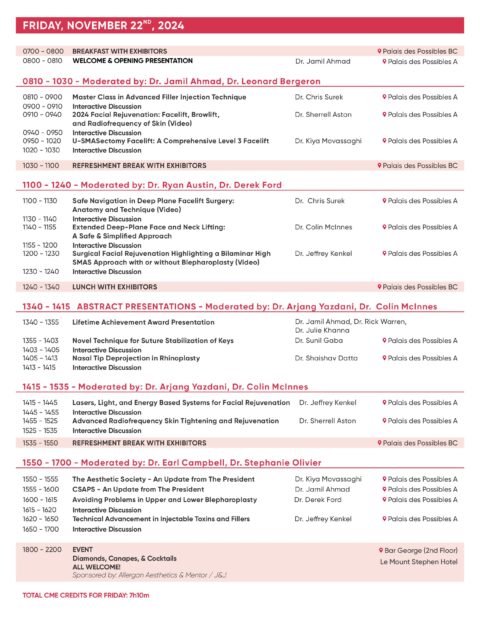 Program and Schedule | CSAPS