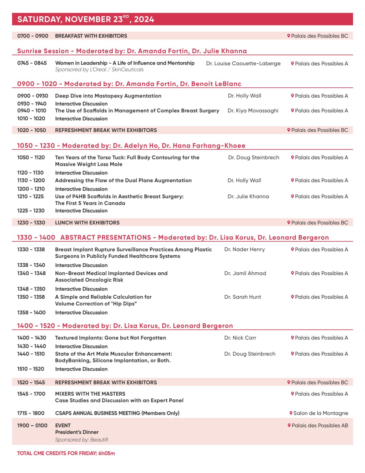 Program and Schedule | CSAPS